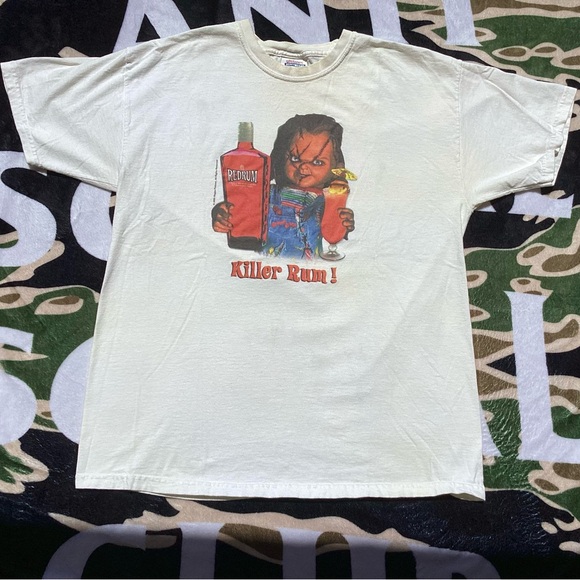 Hanes | Shirts | Vintage 205 Chucky Killer Rum Redrum Alcohol ...
